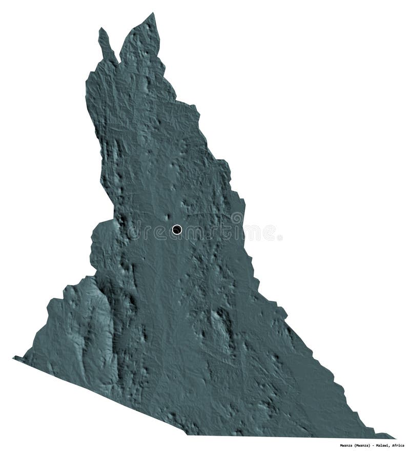Mwanza, District of Malawi, on White. Administrative Stock Illustration ...