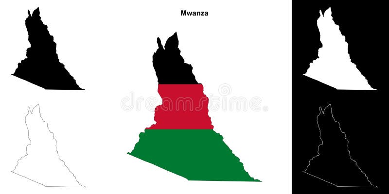 Mwanza outline map stock vector. Illustration of icon - 356520896