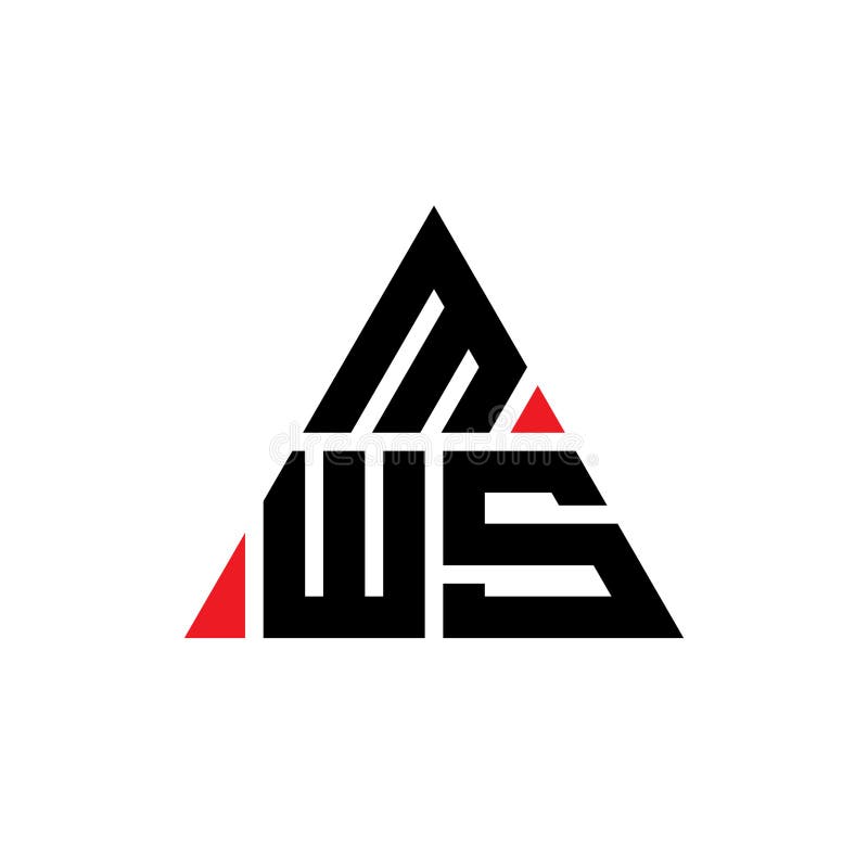 MWS Triangle Letter Logo Design with Triangle Shape. MWS Triangle Logo ...
