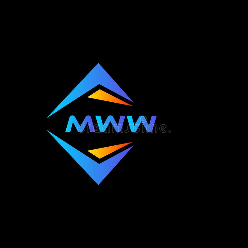 MWW Abstract Technology Logo Design on Black Background. MWW Creative ...