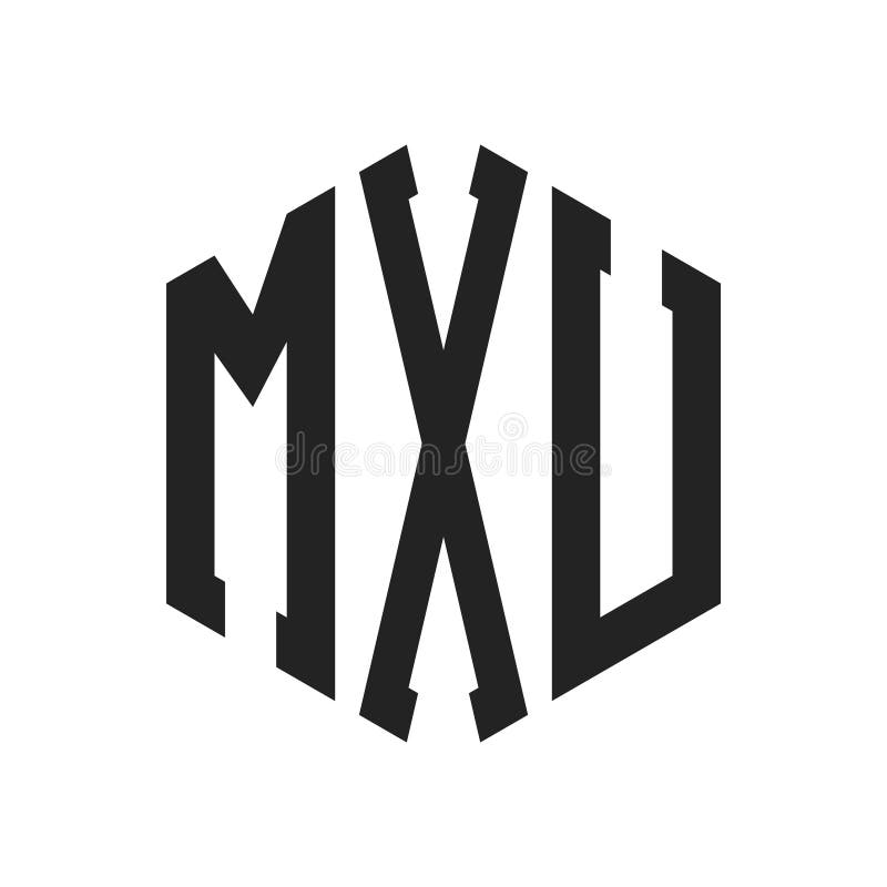 MXU Logo Design. Initial Letter MXU Monogram Logo Using Hexagon Shape ...