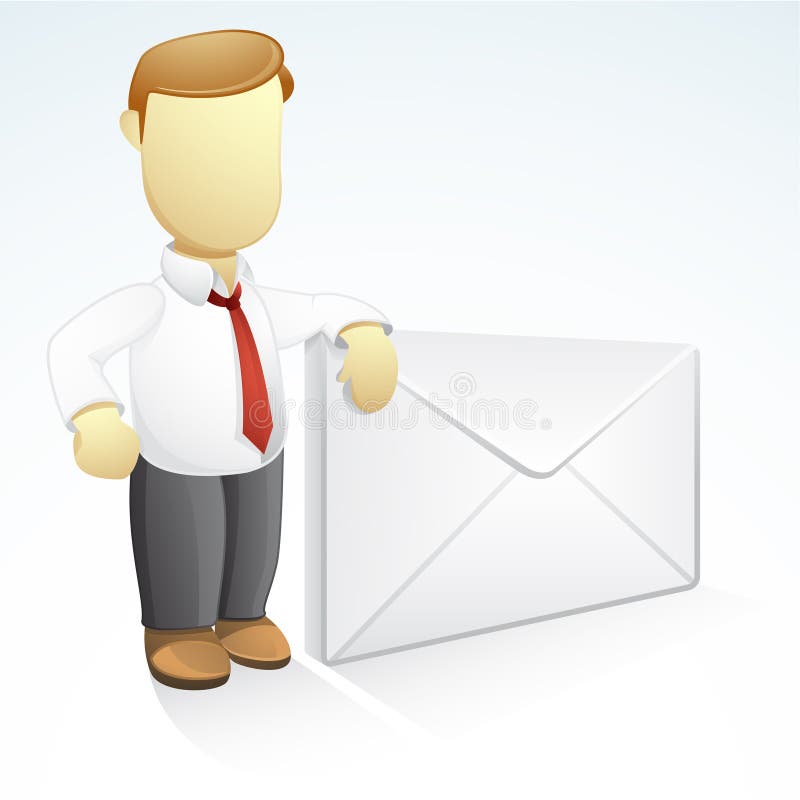 Businessman - Showing His Address Stock Illustration - Illustration of ...