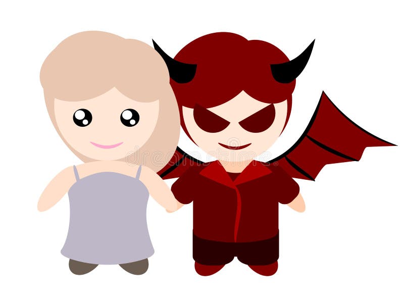 My boyfriend is devil stock vector. Illustration of love - 28852373