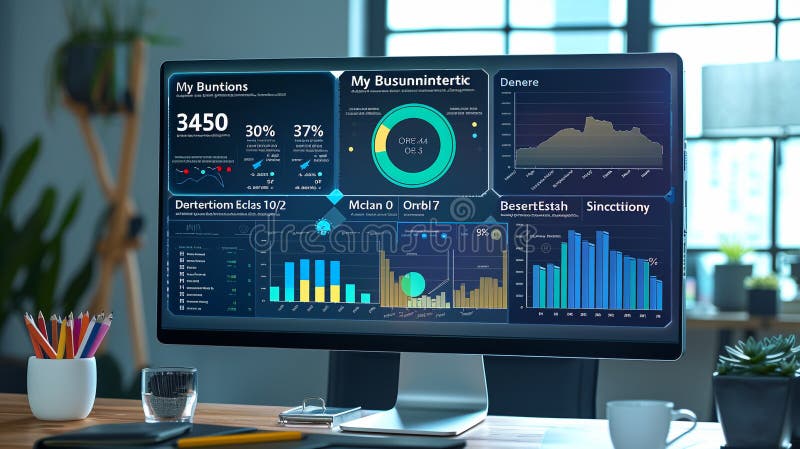 My Business Dashboard with Detailed Metrics, Clean Tech Environment ...
