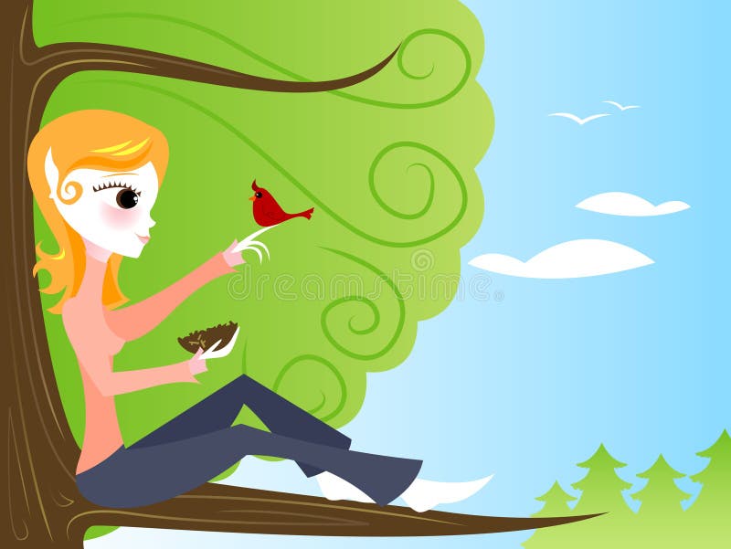 My Cardinal Friend stock illustration. Illustration of delight - 2943895