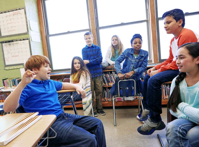 My Classmates are the Best. a Group of Elementary School Children ...