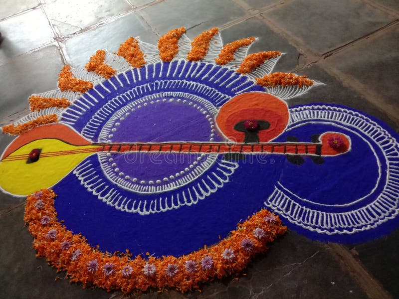 My College Rangoli Design Made by My Friends Stock Image - Image of ...