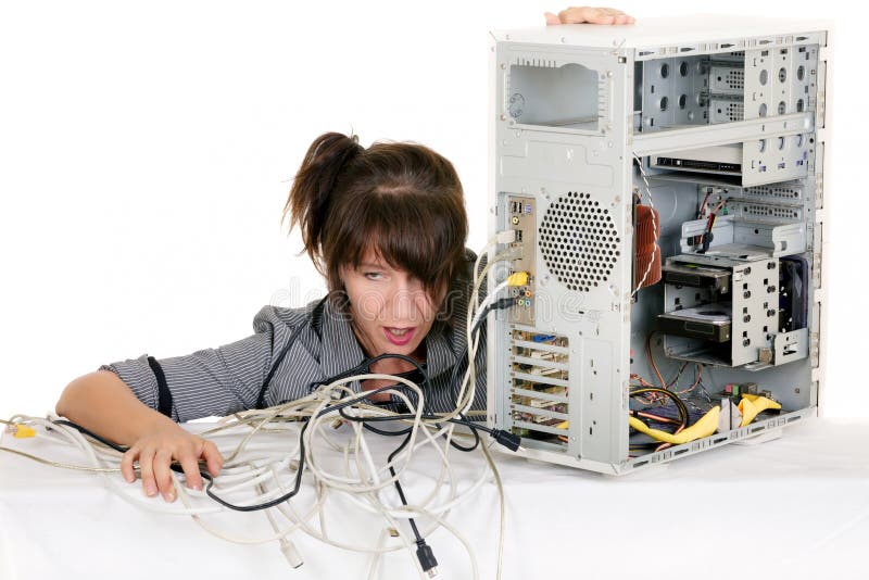 My computer stop working stock photo. Image of mess, furious - 26676602