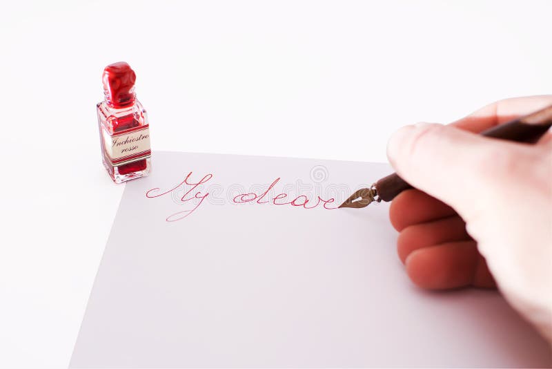 My dear stock photo. Image of calligraphy, message, romantic - 50302650