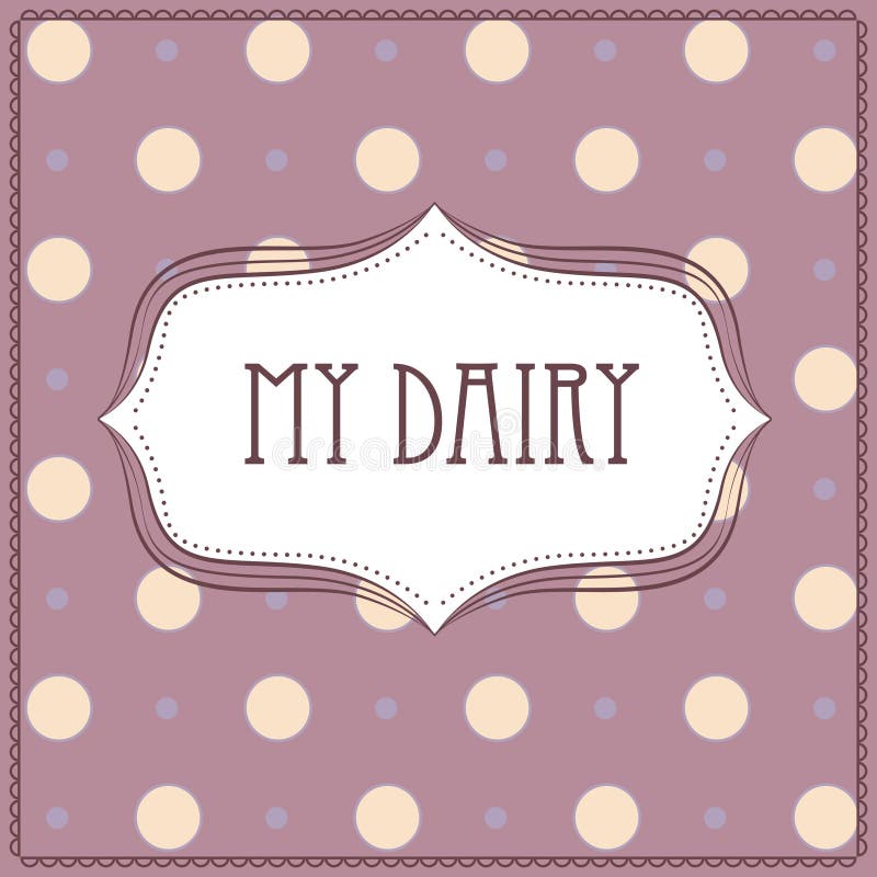 My diary cover page stock illustration. Illustration of circle - 64697821