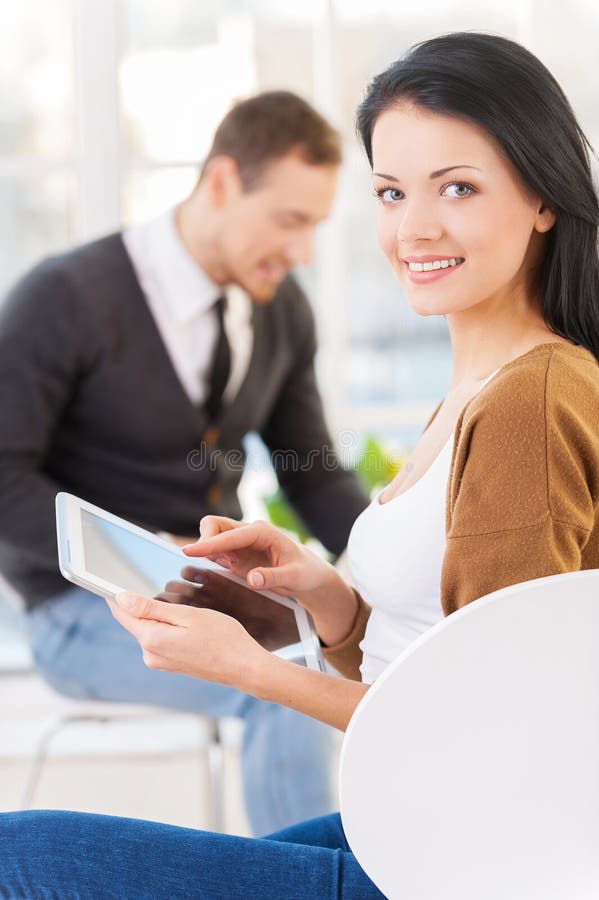 My digital assistant. stock image. Image of leadership - 37806325