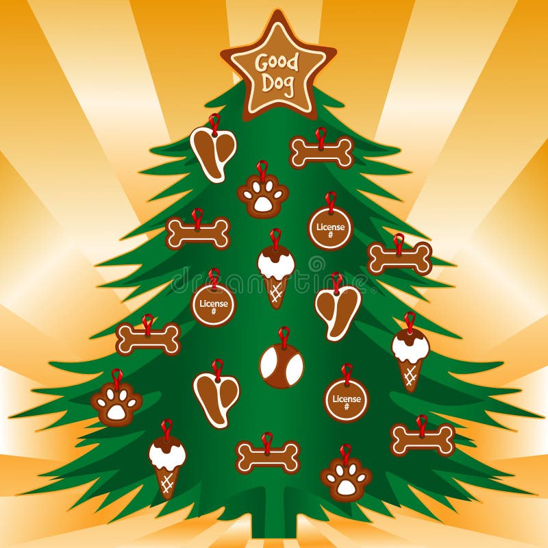 Dog Bone Christmas Tree stock vector. Illustration of delicious - 21684553