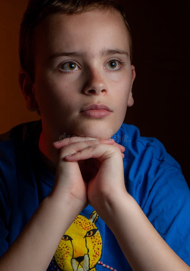 My Eldest Son in the Studio Posing for a Portrait Stock Image - Image ...