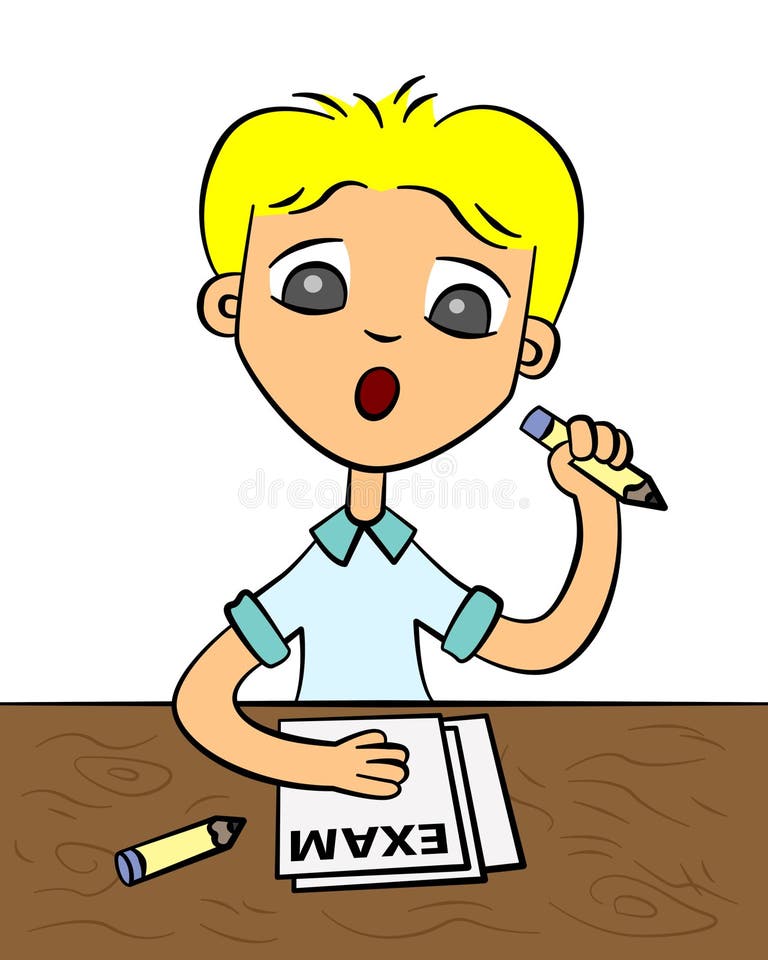 Cartoon Exam Thinking Stock Illustrations – 870 Cartoon Exam Thinking ...