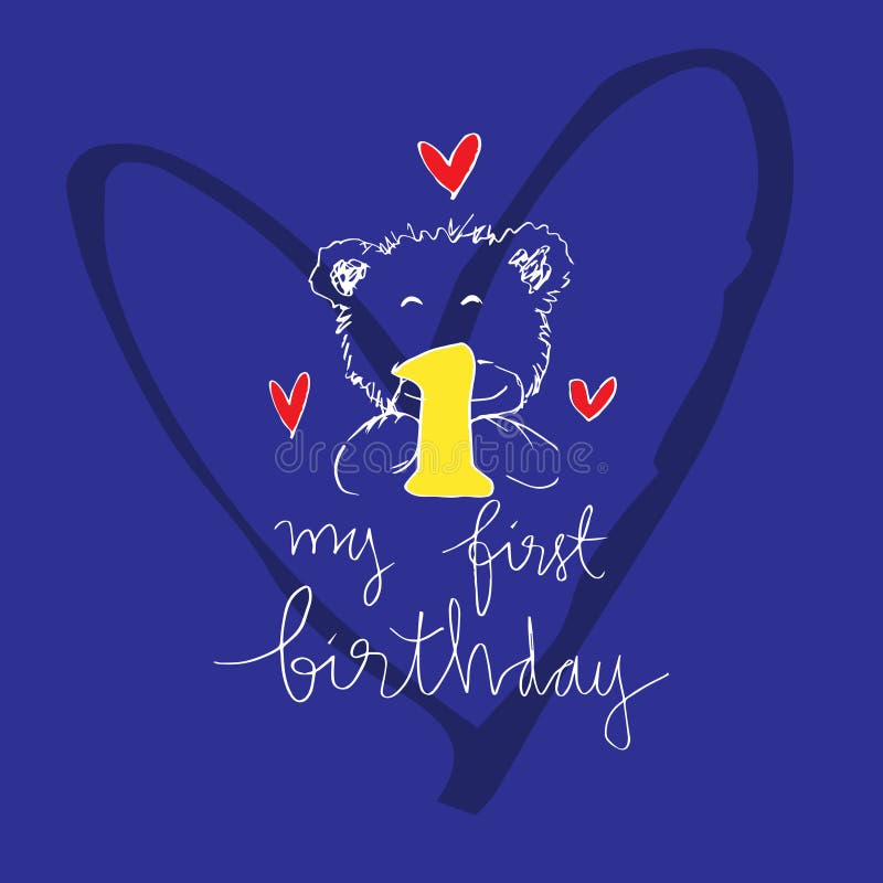 My First Birthday Stock Illustrations – 126 My First Birthday Stock ...