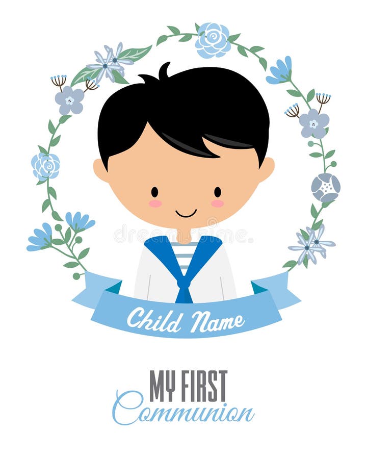 My First Communion Photo Frame Card Stock Illustrations – 153 My First ...