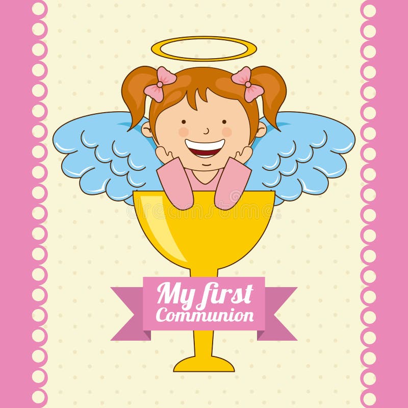 My first communion stock illustration. Illustration of angel - 48607259