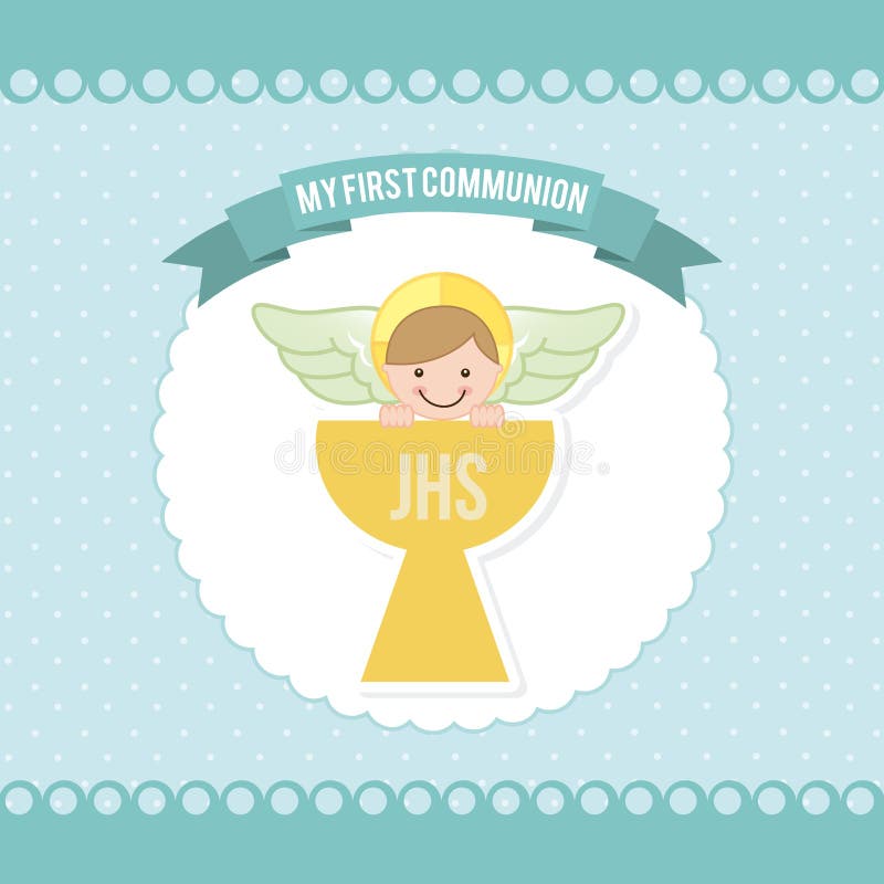 My first communion stock illustration. Illustration of ribbon - 50136922