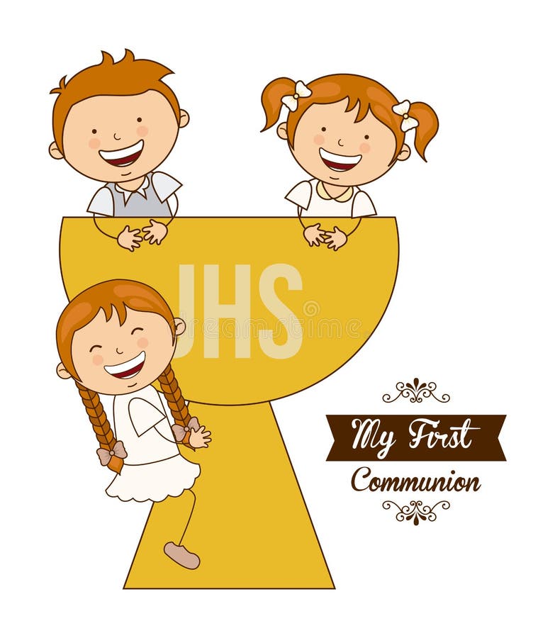 My first communion stock illustration. Illustration of happy - 50137048