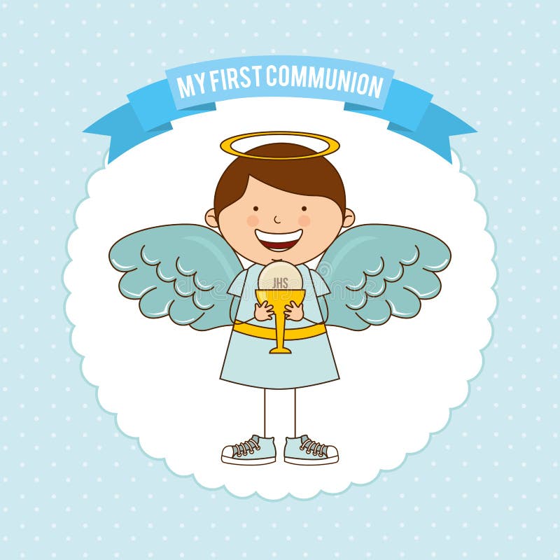 My first communion stock vector. Illustration of cloud - 49887501