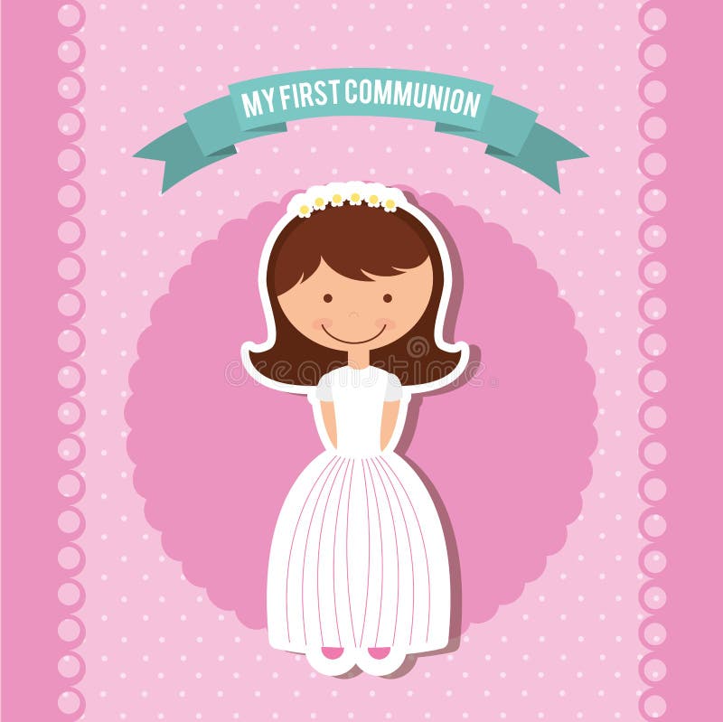 My first communion stock vector. Illustration of symbolic - 49887503