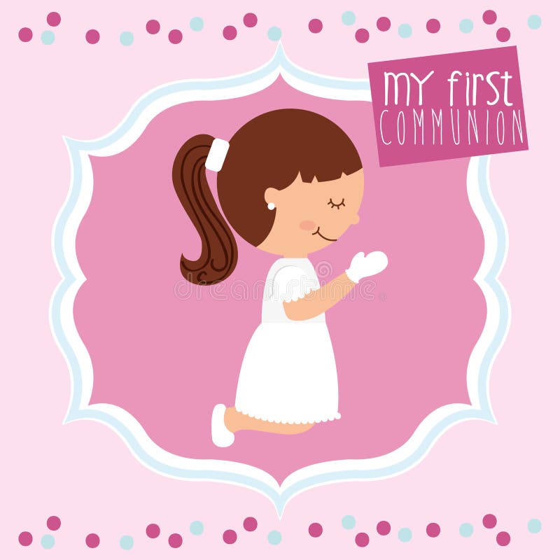 My first communion stock vector. Illustration of holy - 49887539