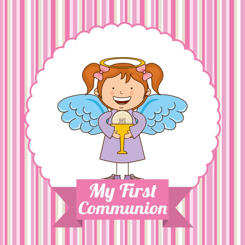 My first communion stock vector. Illustration of card - 49887551