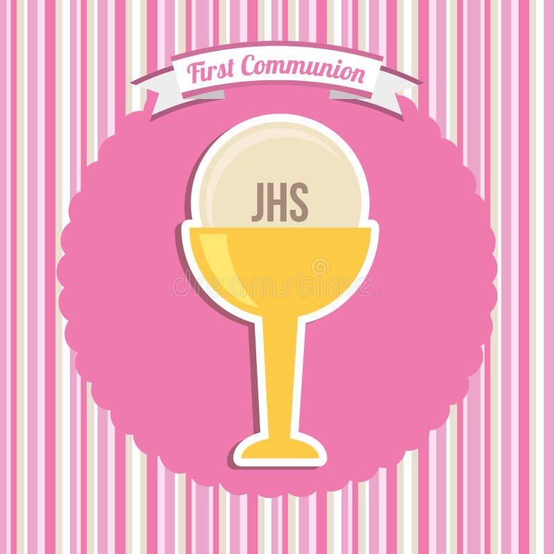 My first communion stock vector. Illustration of vector - 49887552