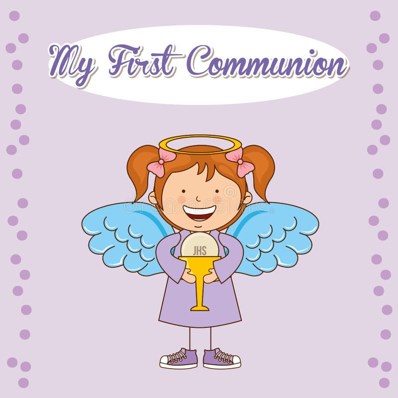 My first communion stock vector. Illustration of graphic - 49887596