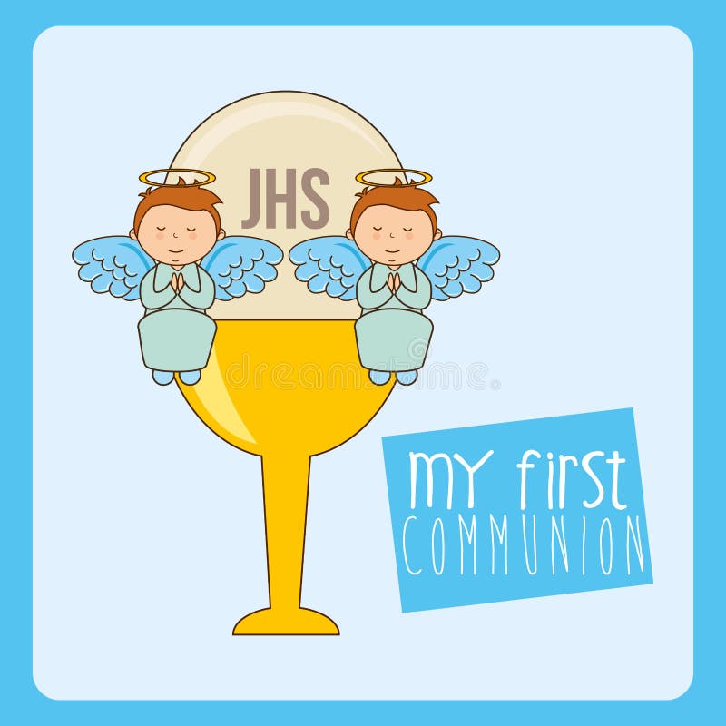 My first communion stock vector. Illustration of holy - 49887731