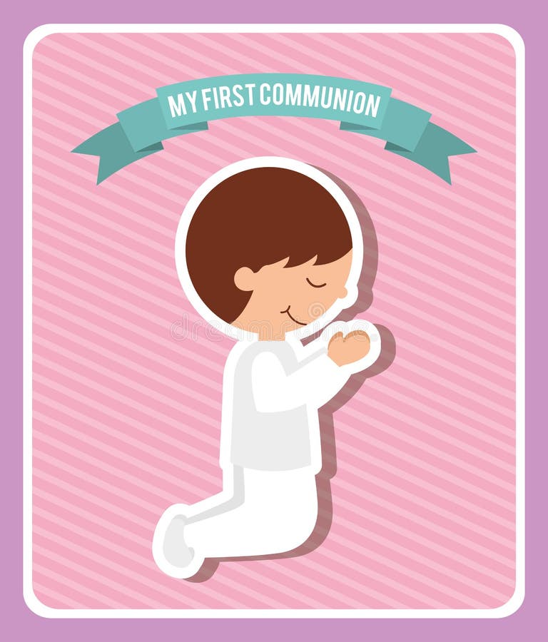 My first communion stock vector. Illustration of ribbon - 49887945