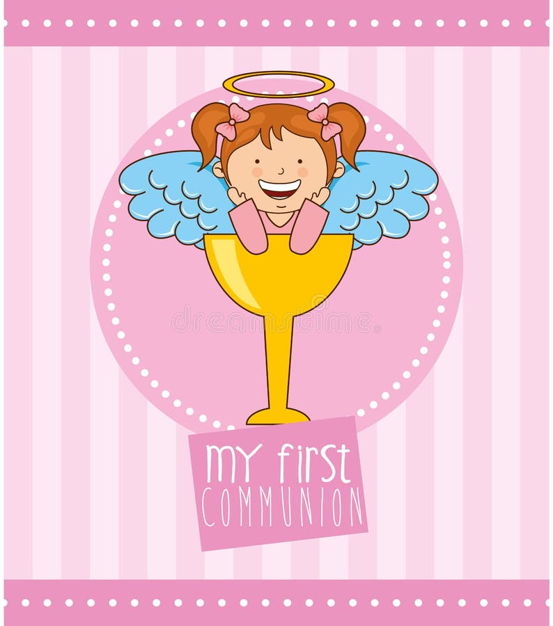 My first communion stock vector. Illustration of welcome - 49888088