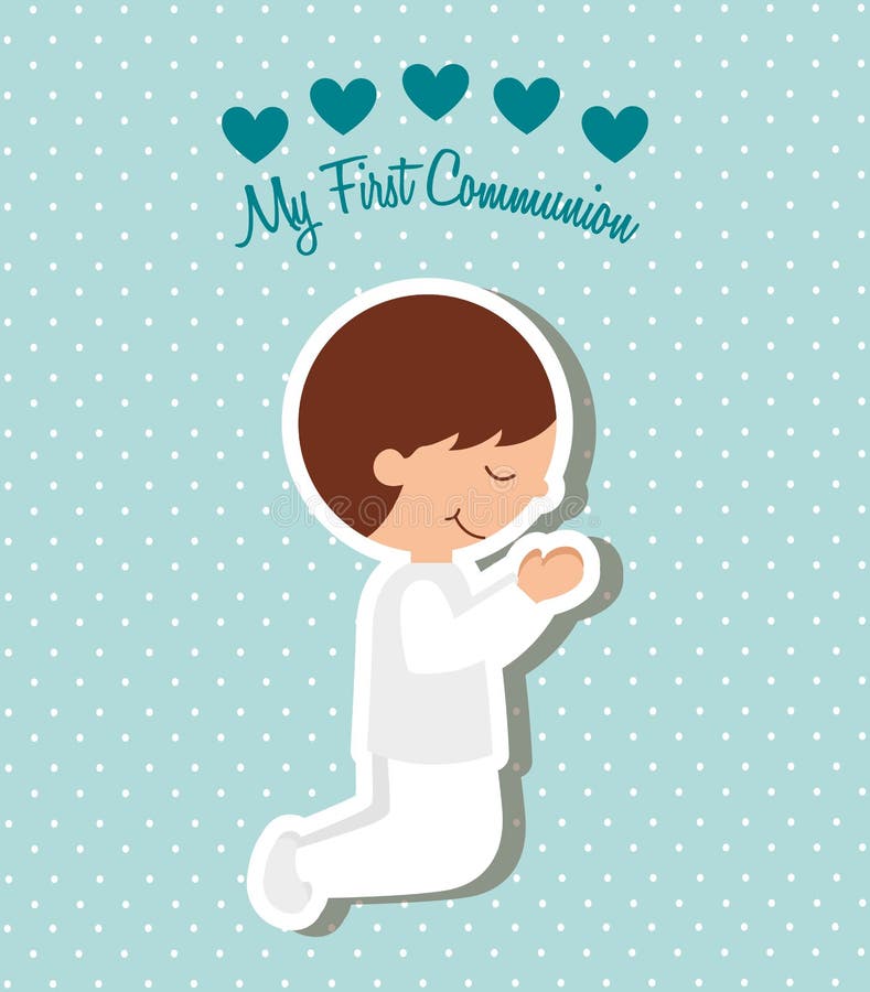 My first communion stock vector. Illustration of single - 50135356