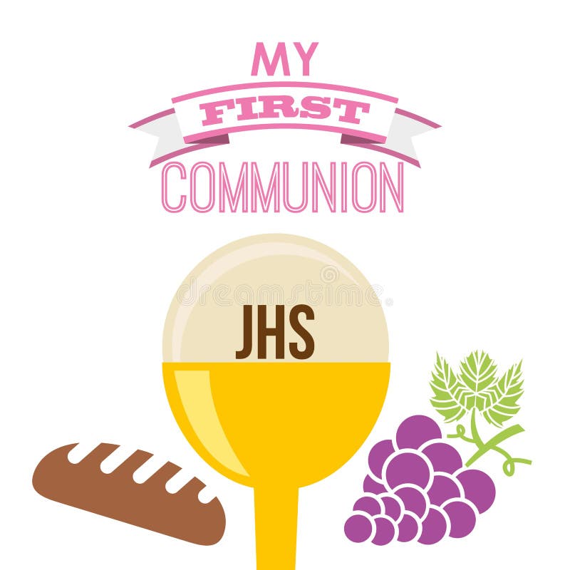 My first communion design stock vector. Illustration of bread - 64055479
