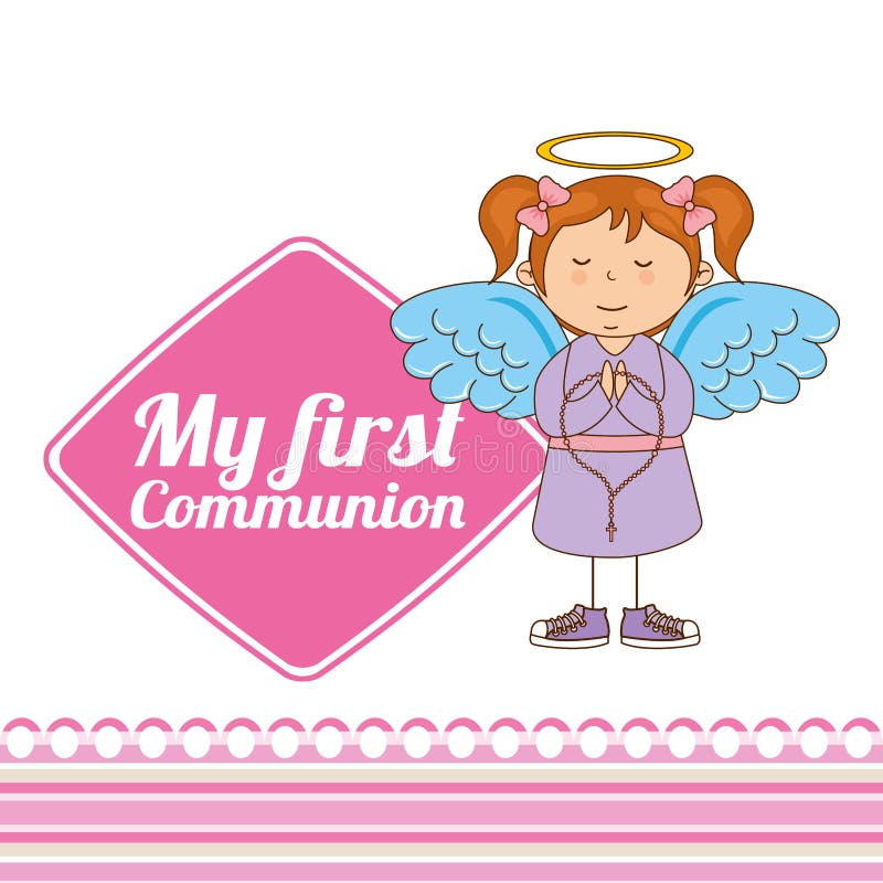 My first communion design stock vector. Illustration of catholic - 64055509