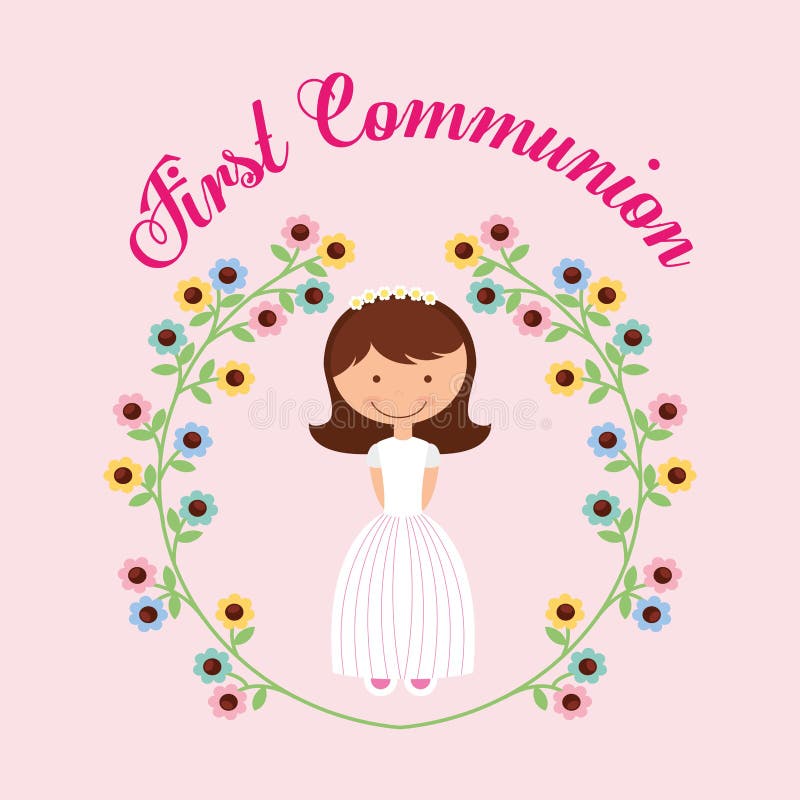 My first communion design stock vector. Illustration of vector - 64055546