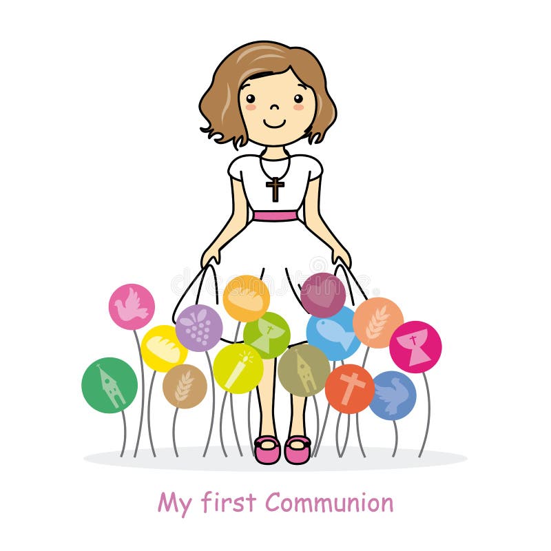 My First Holy Communion Invitation Stock Illustrations – 597 My First ...