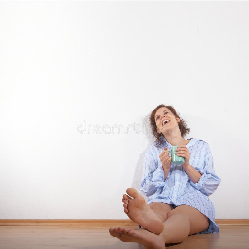 My first cup of coffee stock photo. Image of green, female - 7855638