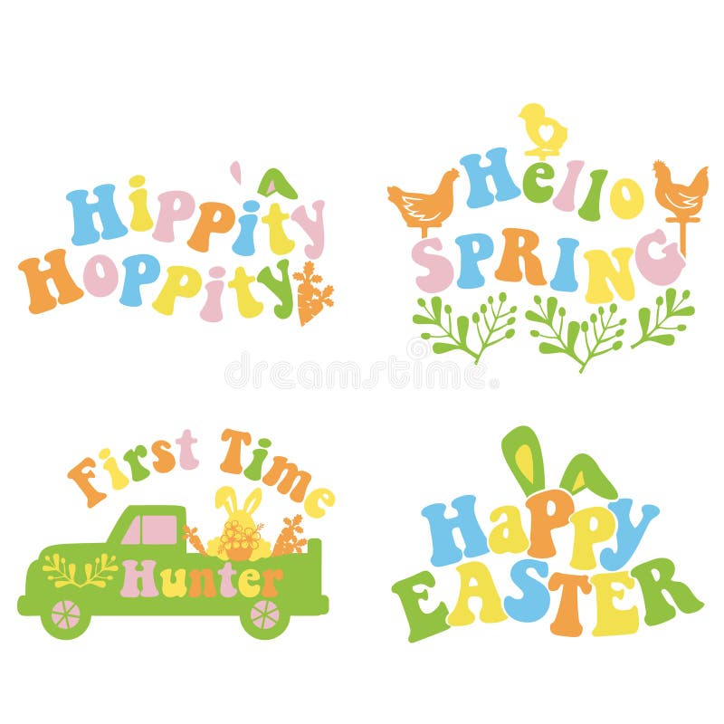 My First Easter Vector Design with Bunny Ears and Hearts. Number with ...