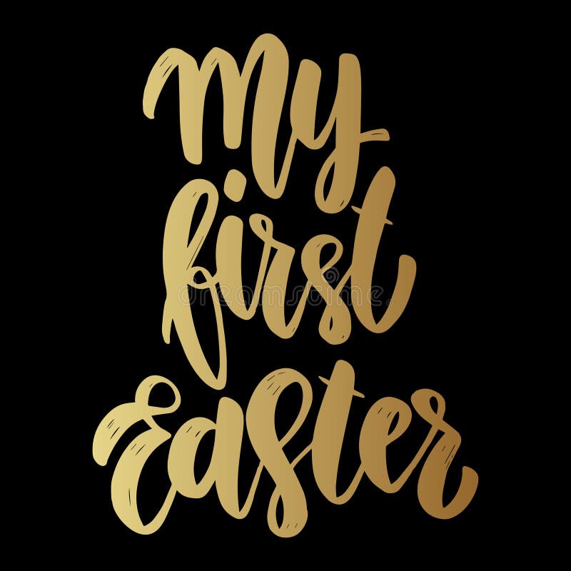 My First Easter Vector Design with Bunny Ears and Hearts. Number with ...