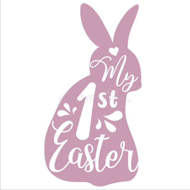 My First Easter Vector Calligraphy Stock Vector - Illustration of love ...