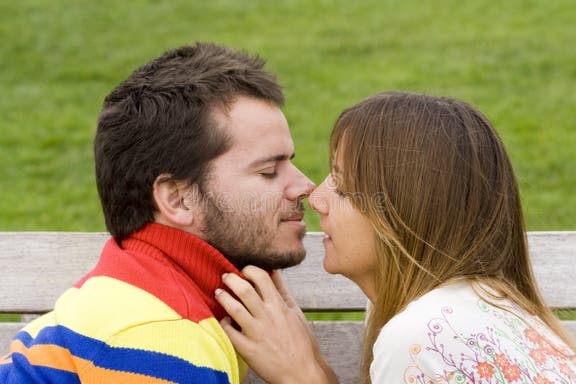 My first kiss stock photo. Image of nature, girl, caucasian - 4545626