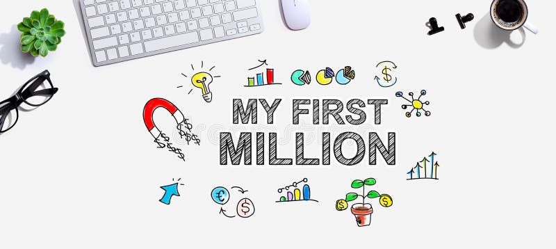 My First Million with a Computer Keyboard Stock Photo - Image of ...