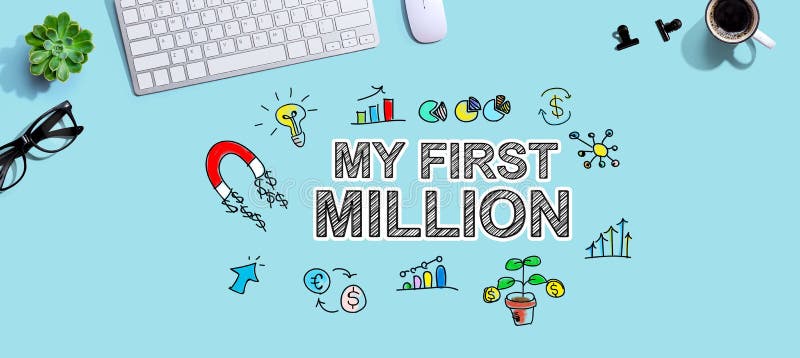 My First Million with a Computer Keyboard Stock Photo - Image of ...