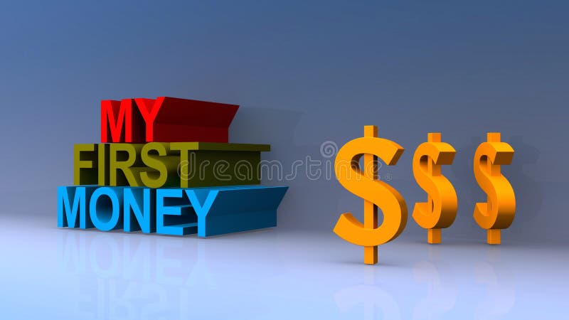 My first money on on blue stock illustration. Illustration of career ...