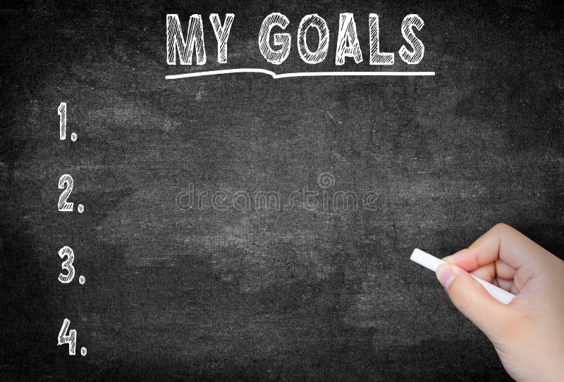 MY GOALS Text Concept on Blackboard or Chalkboard Stock Photo - Image ...