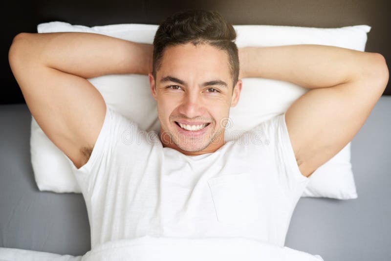 This is My Idea of the Perfect Day. a Handsome Young Man Lying in Bed ... This is My Idea of the Perfect Day. a Handsome Young Man Lying in Bed ...