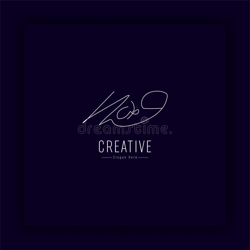 My Initial Handwritten Vector for Identity Handwritten Logo Stock ...