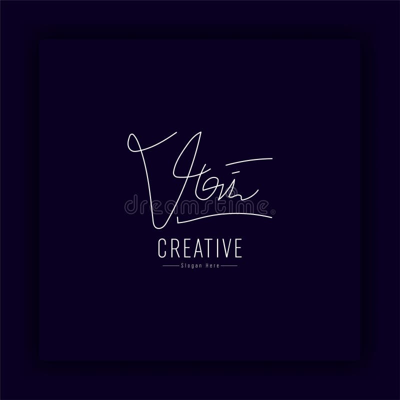 My Initial Handwritten Vector for Identity Handwritten Logo Stock ...