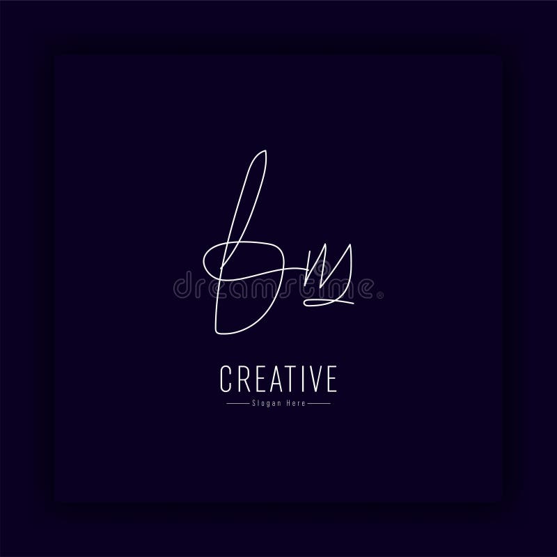 My Initial Handwritten Vector for Identity Handwritten Logo Stock ...
